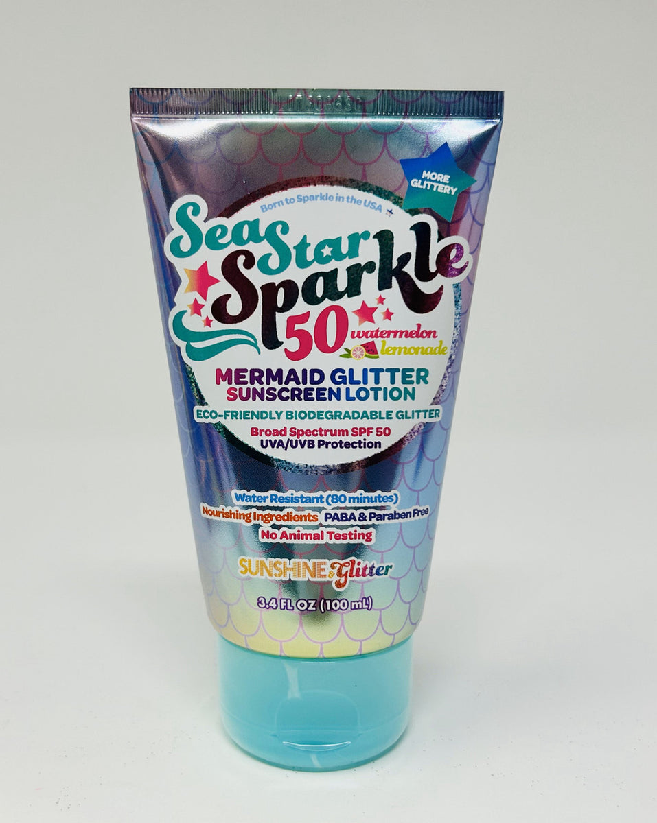 Sea Star Sparkle SPF 50 Mermaid 3.4oz Tube – Outside and In
