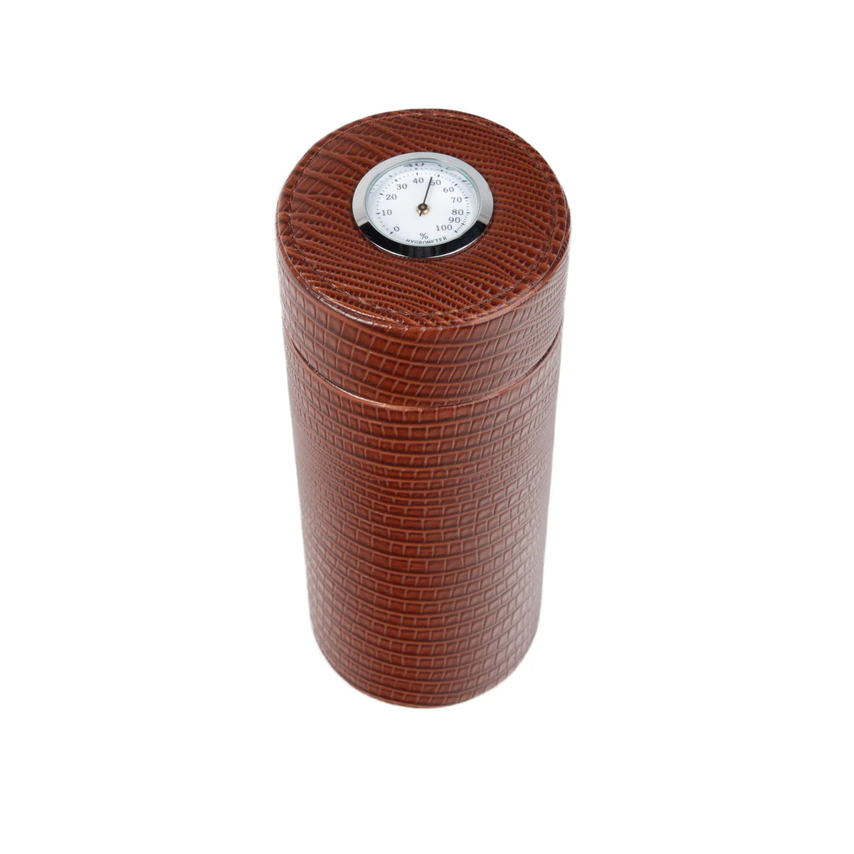 Travel Cigar Humidor (Brown Lizard) – Outside and In