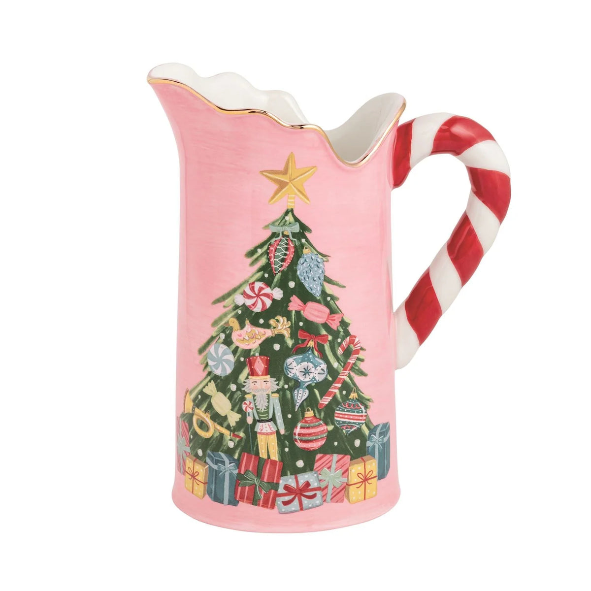 Christmas Tree Candy Handle Pitcher – Outside and In