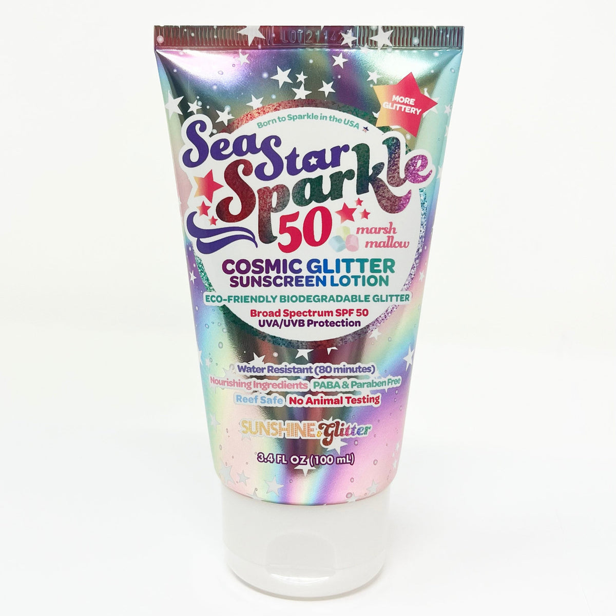 Sea Star Sparkle Cosmic SPF 50 3.4oz Tube – Outside and In