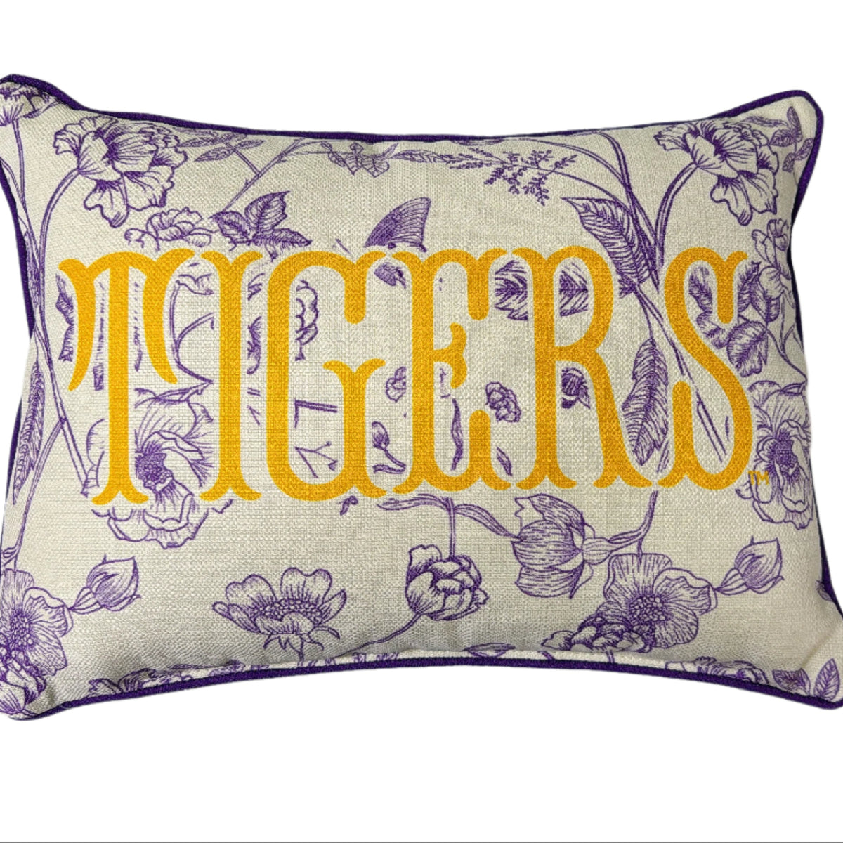 LSU Tigers Toile Pillow – Outside and In